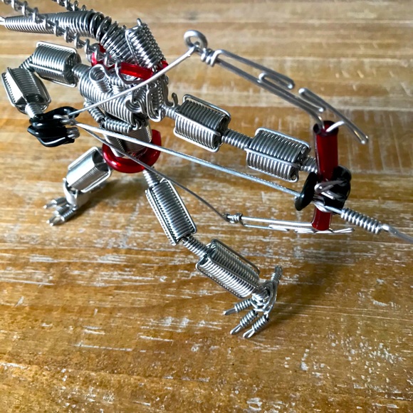 Toys | Aluminum Wire Art Warrior With Bow And Arrow Toy | Poshmark